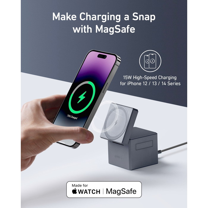 Anker Anker '3-in-1 Cube with MagSafe' Wireless Charging Station μόνο ...