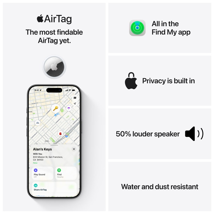 Apple Apple AirTag (2nd Gen) μόνο με 35.00 | i-System
