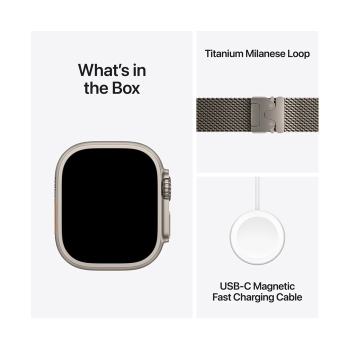 Apple Watch Ultra 3 / Natural Titanium Case with Natural Titanium Case ...
