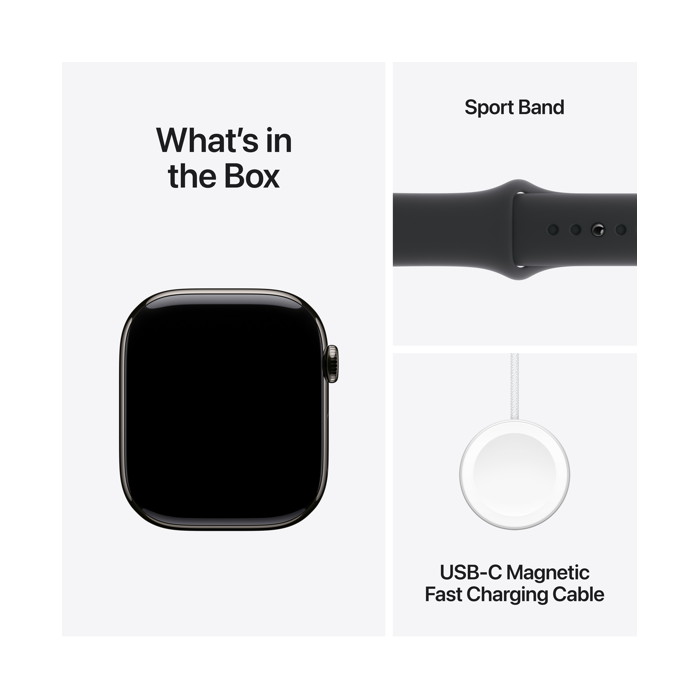 Apple Watch Series 10 / GPS + Cellular / 46mm / Slate Titanium case ...