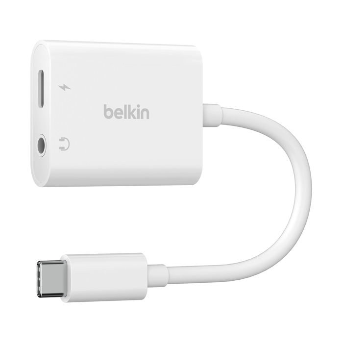 Belkin Belkin 'RockStar' 3.5mm Audio & USB-C Charge Adapter / White ...