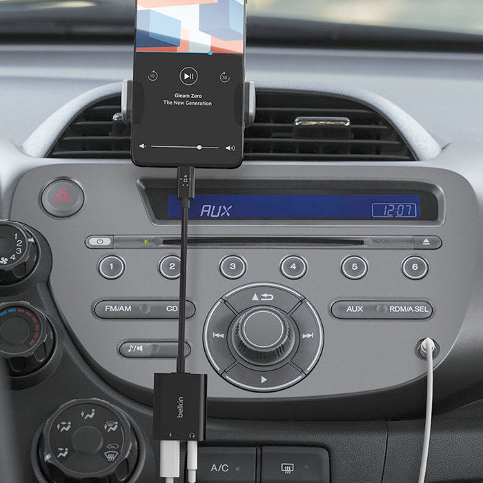 Belkin Belkin 'RockStar' 3.5mm Audio & USB-C Charge Adapter / White ...