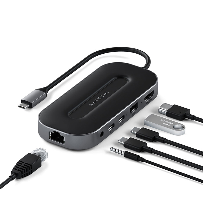 Satechi Satechi USB-4 Multiport Adapter with 2.5G Ethernet - Space Grey ...